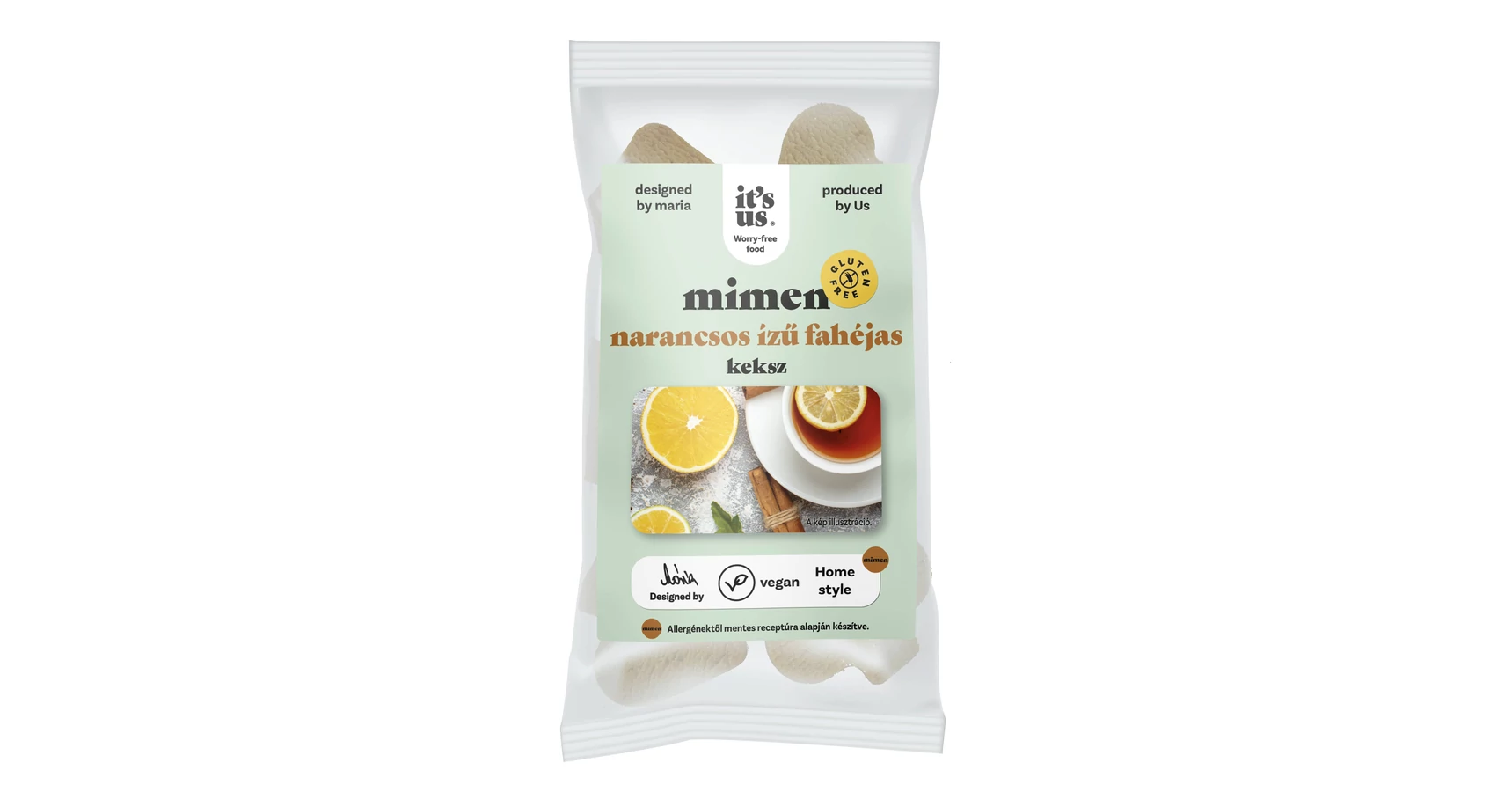 It's us MIMEN fahéjas -narancsos ízű keksz 150 g