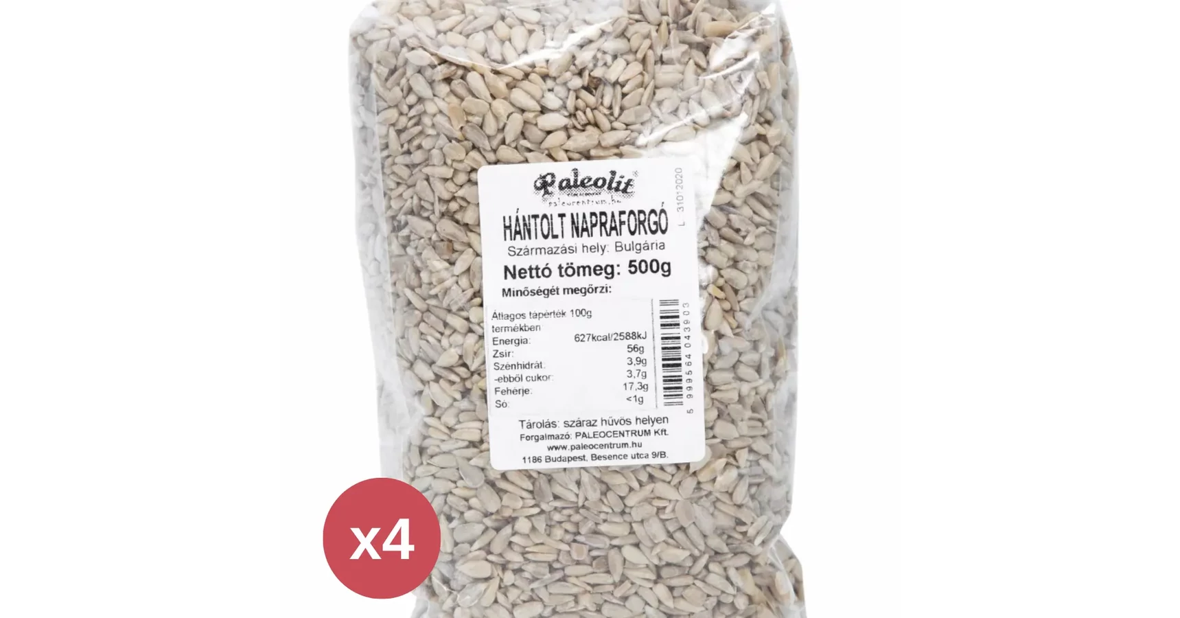 Paleolit Napraforgó hántolt 500 g – Rostban gazdag, tápláló mag