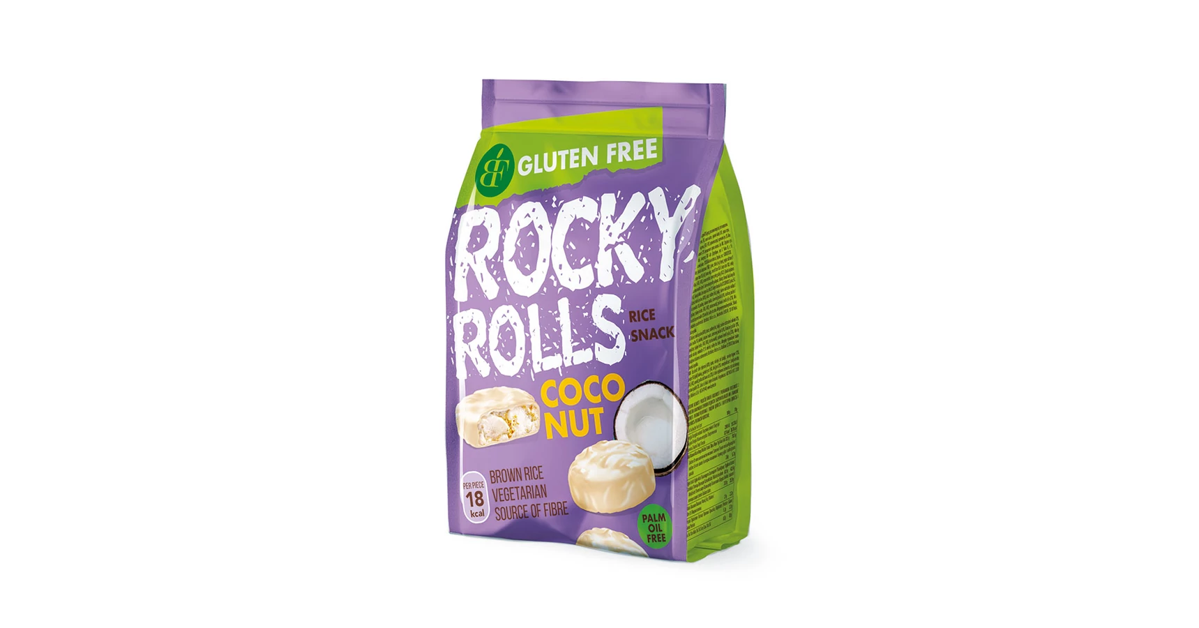 Benlian Rocky Rolls - KÓKUSZ ízű puff. rizs korong csok.bev 70 g