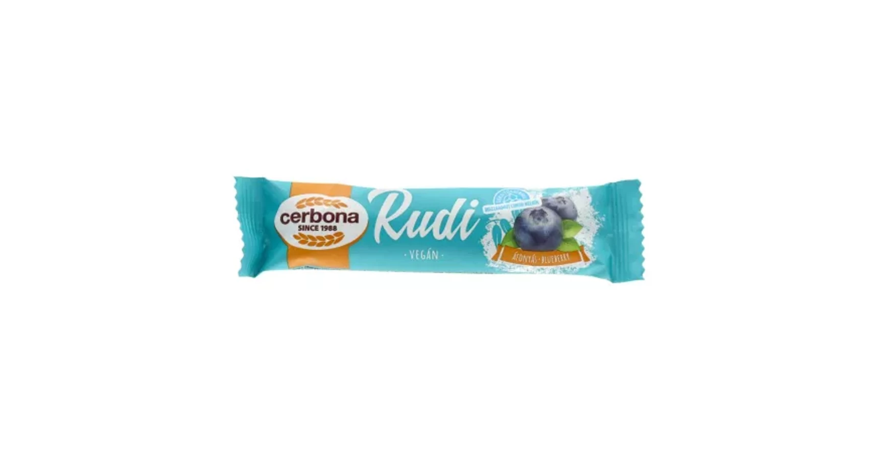 Cerbona Vegán Rudi Áfonya – növényi alapú, áfonyás keksz snack 30g