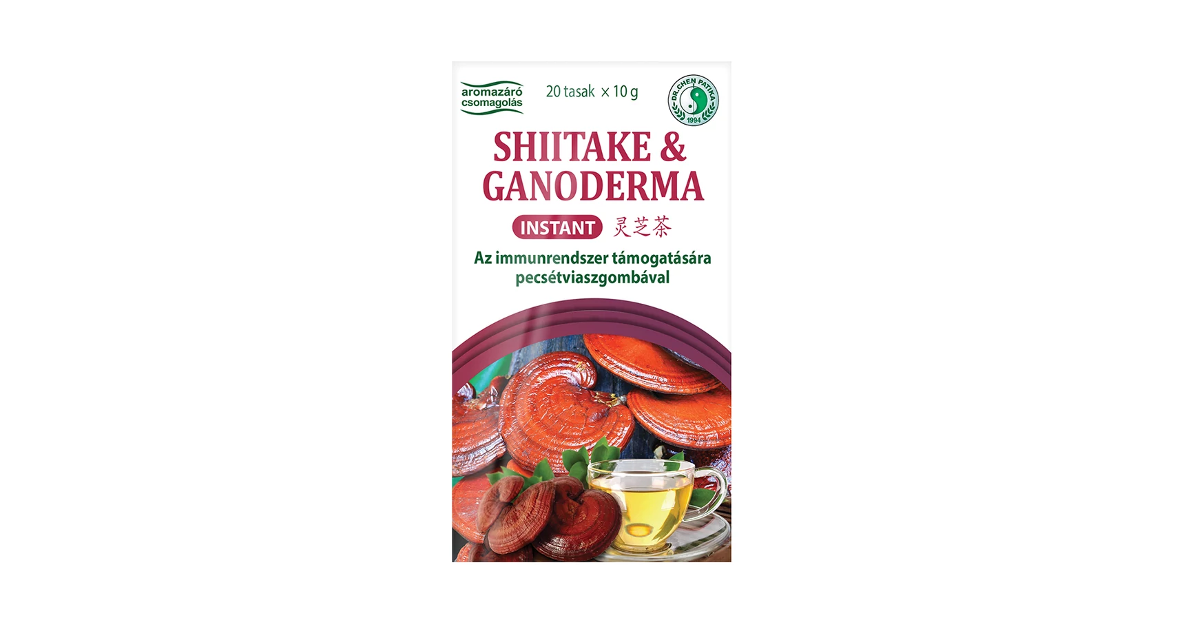 Dr. Chen Instant shiitake és ganoderma tea - 20 db - Natur Reform