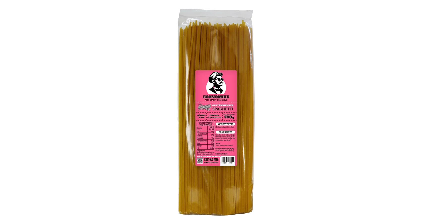 Éden Prémium Economike Gluténmentes kukorica-rizs tészta spagetti 400g