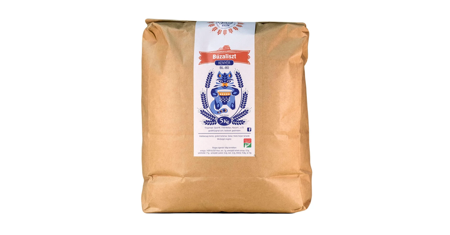 Garat Malom BL-80 Kenyérliszt 5000 g - Natur Reform