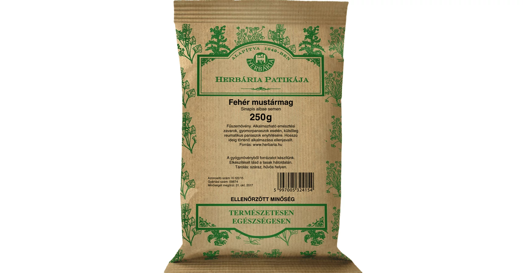 Herbária Fehér mustármag 250 g - Natur Reform