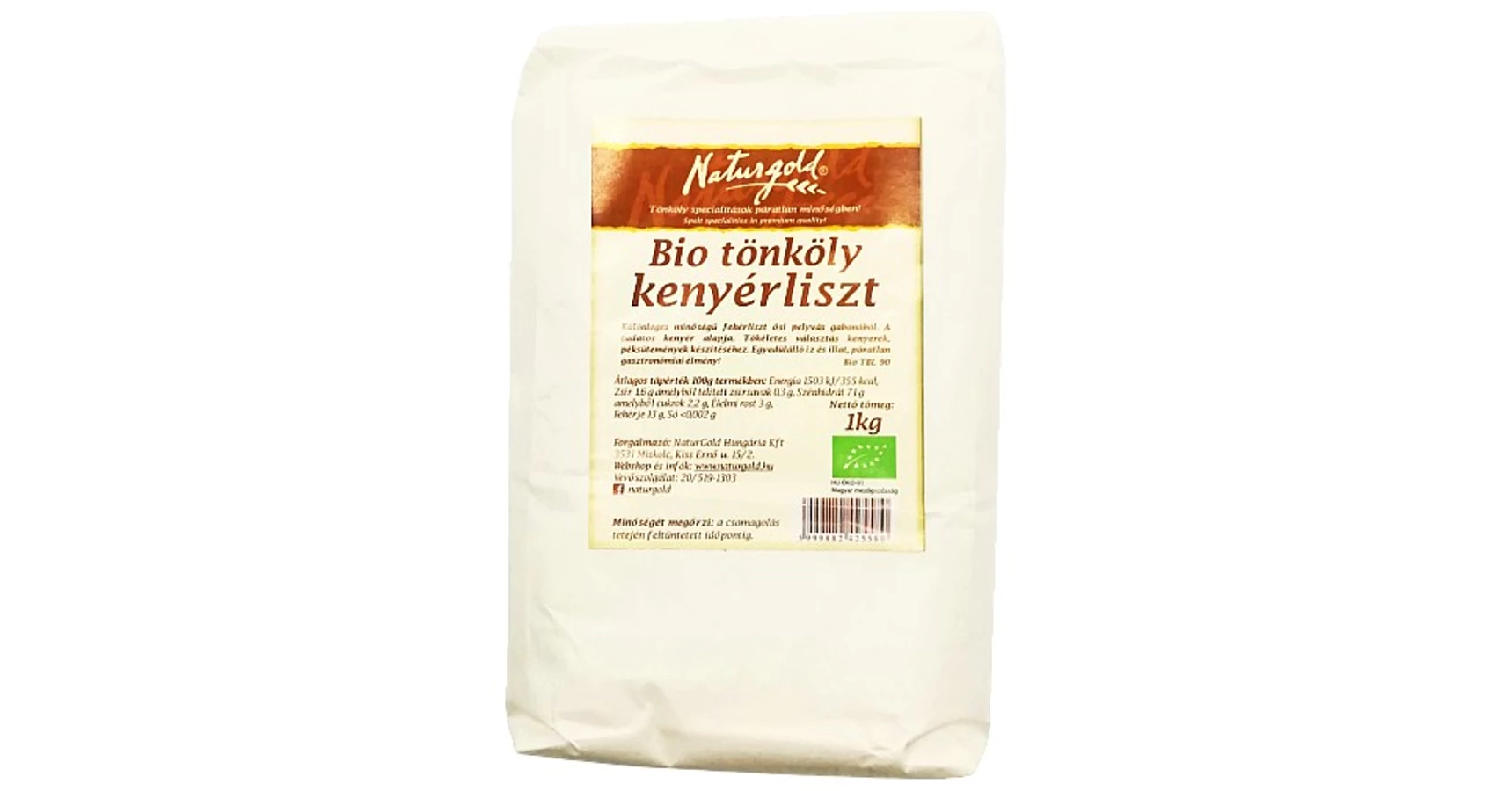 NaturGold Bio tönköly kenyérliszt 1 kg - Natur Reform