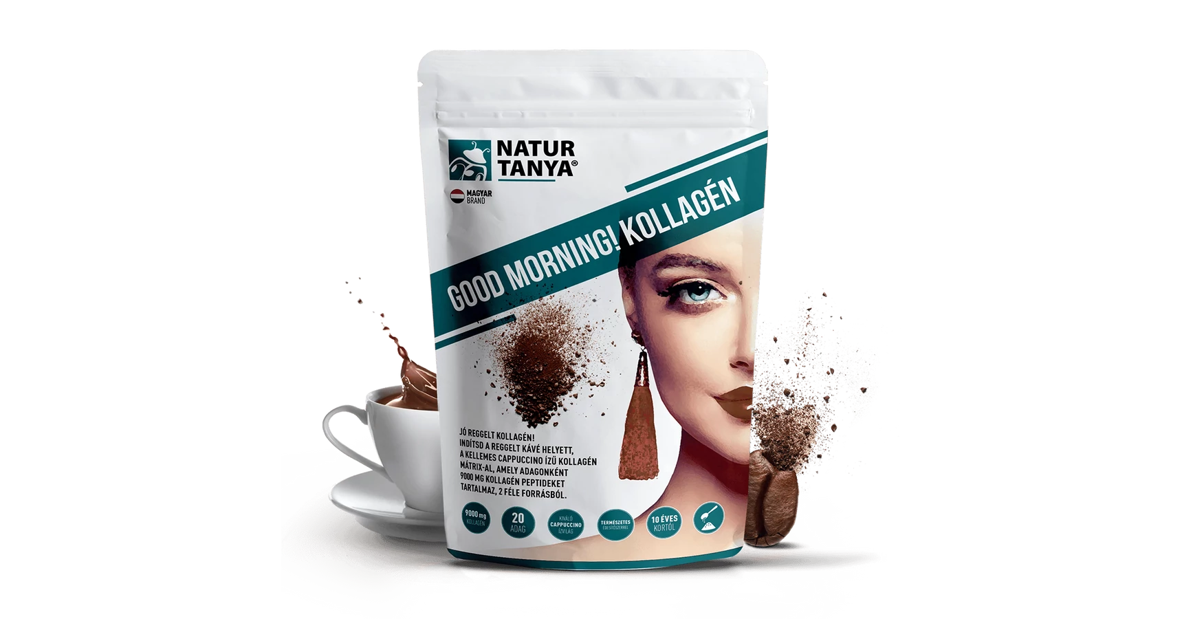 Natur Tanya® Good morning! Kollagén cappuccino 320 g – Natur Reform