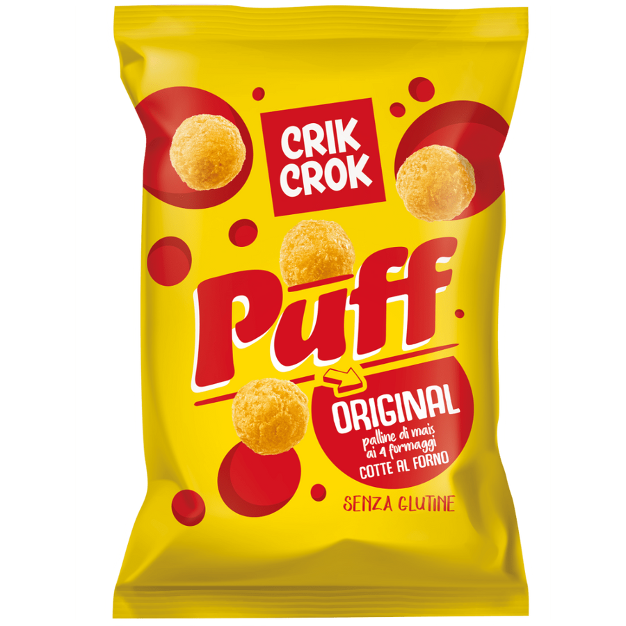 Crik Crok Puff Original - Gluténmentes négysajtos kukorica snack 110 g