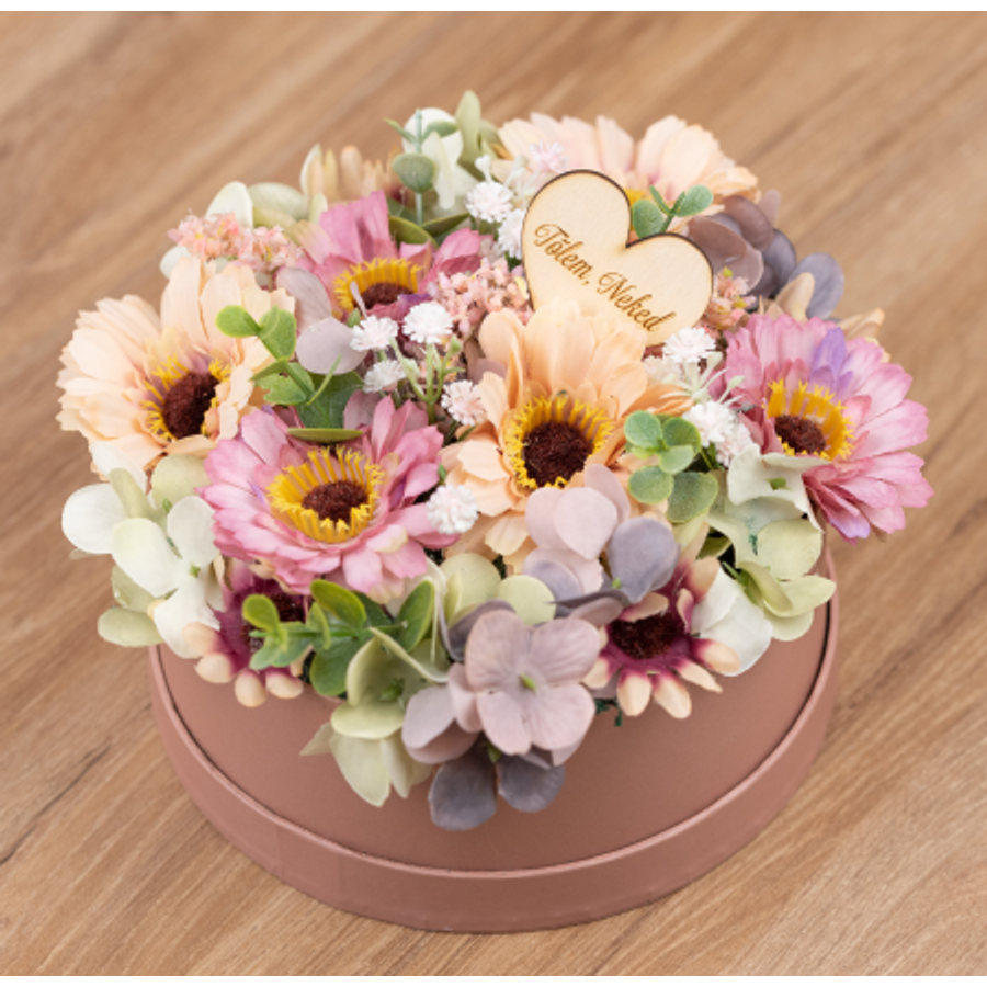 Ajándék Mályva színű Virág Doboz Tőlem Neked felirattal - Natur Reform