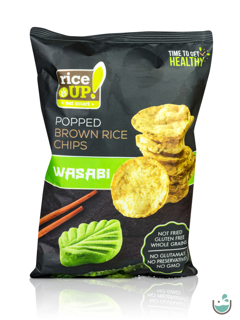 Rice UP! wasabi ízesítésű barna rizs chips 60 g – Natur Reform