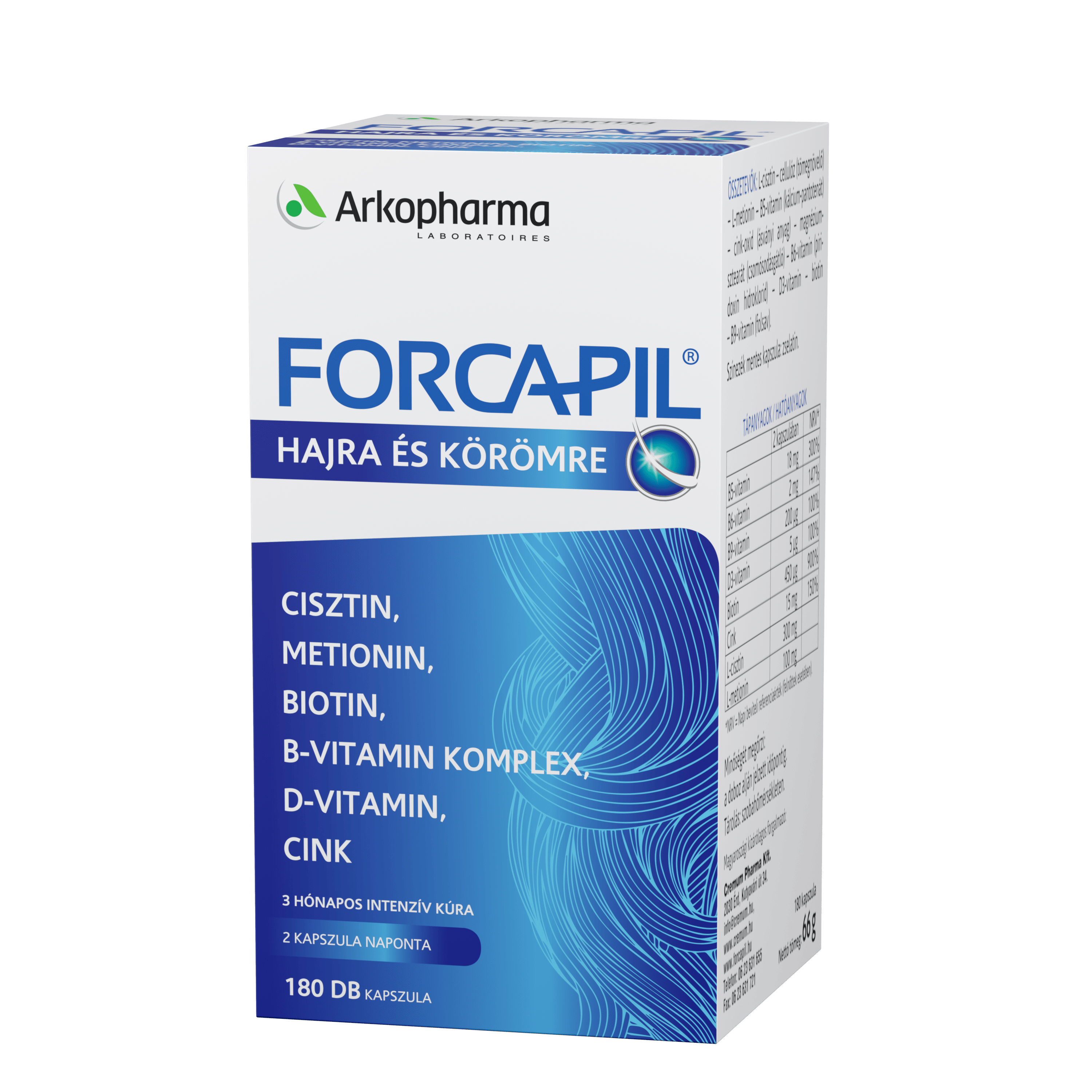 Forcapil Haj-és körömerősítő kapszula 180 db - Natur Reform